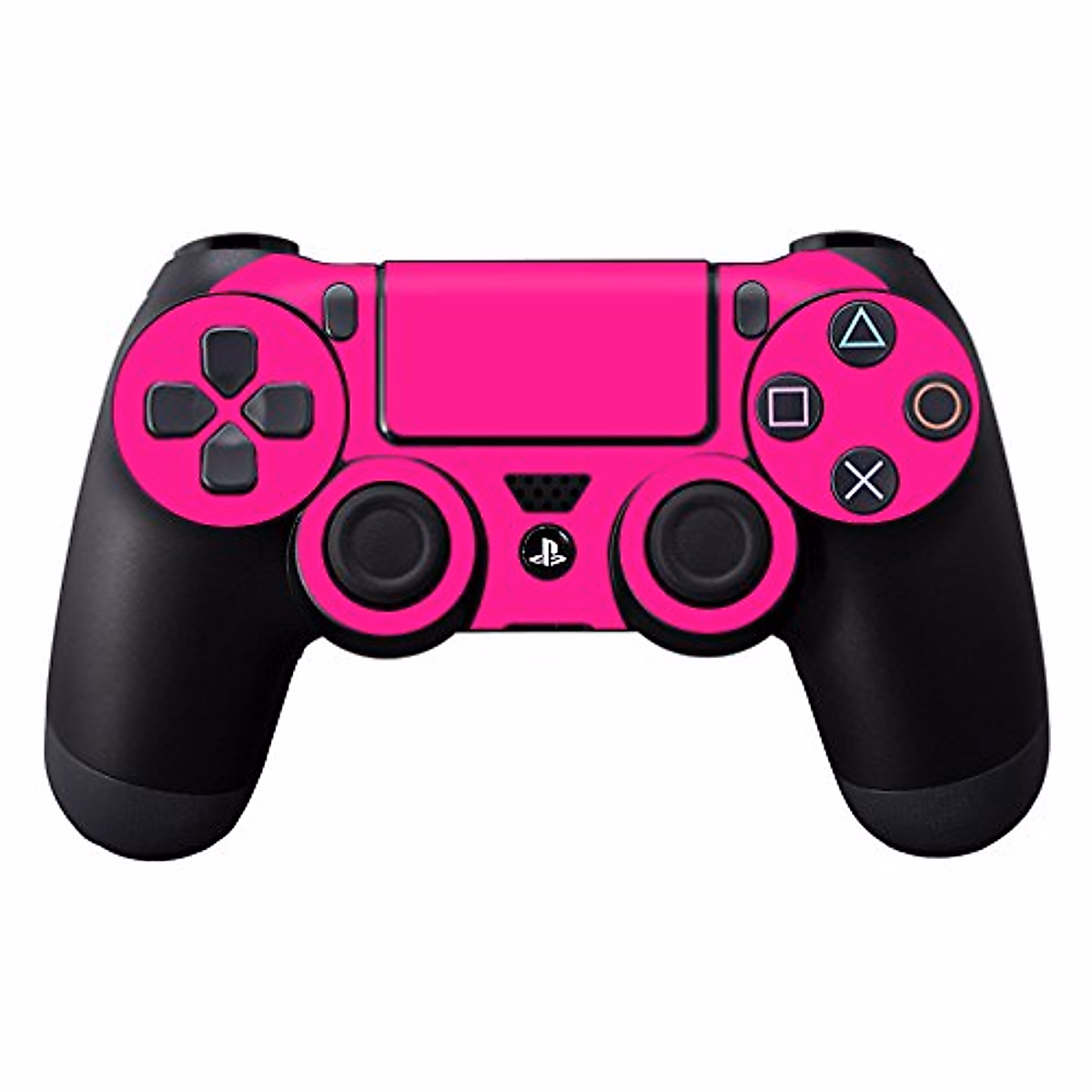 MightySkins Skin Compatible with Sony PS4 Controller - Solid Hot Pink | Protective, Durable, and Unique Vinyl Decal wrap Cover | Easy to Apply, Remove, and Change Styles | Made in The USA