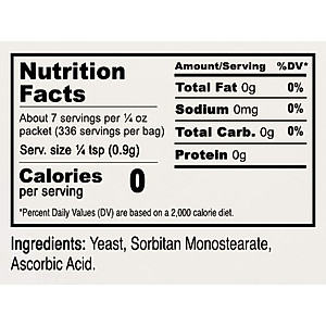 Anthony's Instant Dry Yeast Packets, Contains 42 Individual Packets, Gluten Free