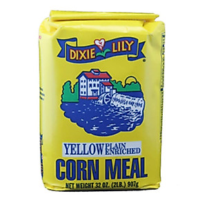 Dixie Lily 32 oz Plain Yellow Corn Meal Coarse Ground Pack of 3