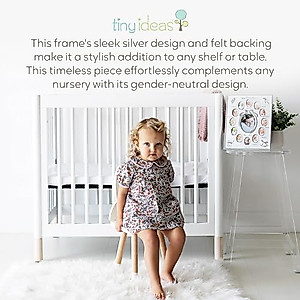 tiny ideas Baby's My First Year 12-Month Picture Frame, Silver