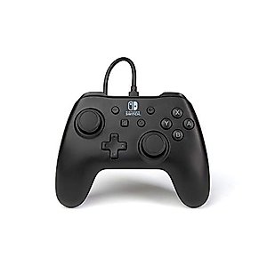 PowerA Nintendo Switch Wired Controller - Black, Detachable 10ft USB Cable, No Battery Required, Officially Licensed By Nintendo