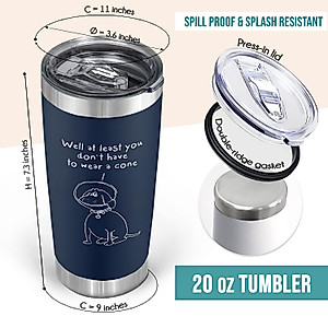 CHICKOR Stainless Steel Tumbler, 20.0 fl oz, Charcoal Purple - Get Well Soon Gifts for Men Women Post Surgery