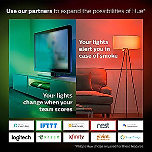 Philips Hue Bloom Dimmable LED Smart Table Lamp (Requires Hue Hub, Works with Amazon Alexa, Apple HomeKit and Google Assistant), White and Lavendar