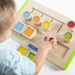 Guidecraft Colorful Tactile Matching Maze - Sensory Memory Game for Toddlers, Soft Touch Textures Children's Toy