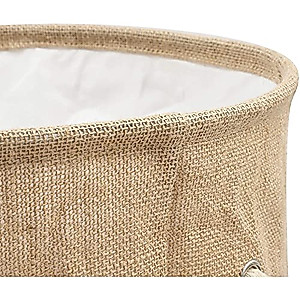 Collapsible Laundry Basket Large with Drawstring Top Closure (13.4 x 22 in)