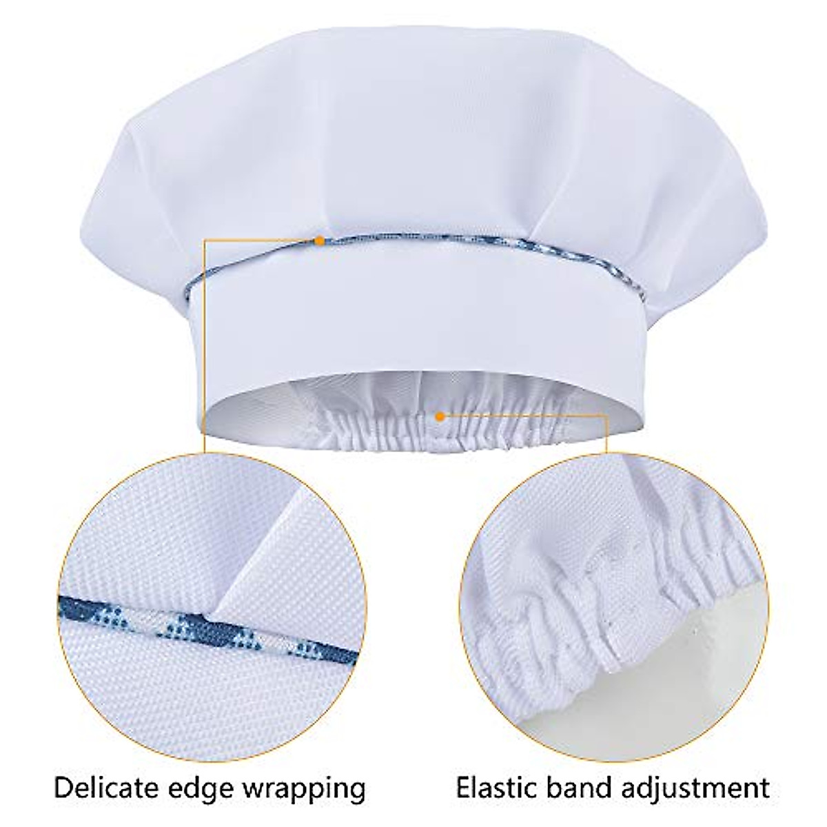 SUNLAND Kids Apron And Hat Set Children Chef Apron For Cooking Baking Painting White(S:3-6 Years)¡­