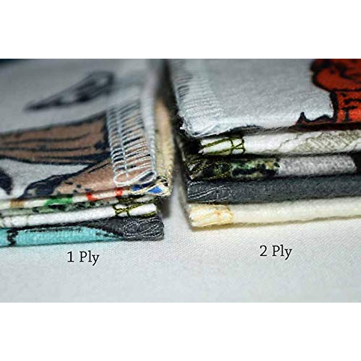 2 Ply Printed Flannel 8x8 Inches Set of 5 Dinosaurs