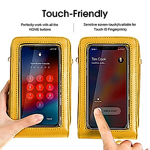 Touch Screen Purse Cell Phone Crossbody Bag Wallet for iPhone with Shoulder Strap Rfid Purses Women