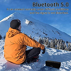 Bluetooth Speakers,MusiBaby Portable Speakers Bluetooth Wireless,Waterproof,Outdoor,Speakers with Loud Stereo,Booming Bass,Dual Pairing,24H Play,Bluetooth Speaker for Home,Party,Gifts(Black)