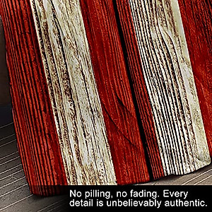 Reunbmq Super Soft Flannel Fleece Throw Blanket, Lightweight Sherpa Blankets Comfortable Bed Throws 3D Printed Blanket for Couch/Chair/Sofa/Bed/Dorm/Bedroom/Home (Wood Plank American Us Flag)