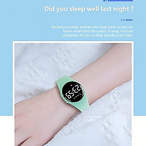 LSB LAOSIBIN New Men Multifunction Smart Watches Alarm Pedometer Stopwatch Timing Digital Student Sport Watch LED Waterproof Women Fashion Fitness Trackers (White Scooter)