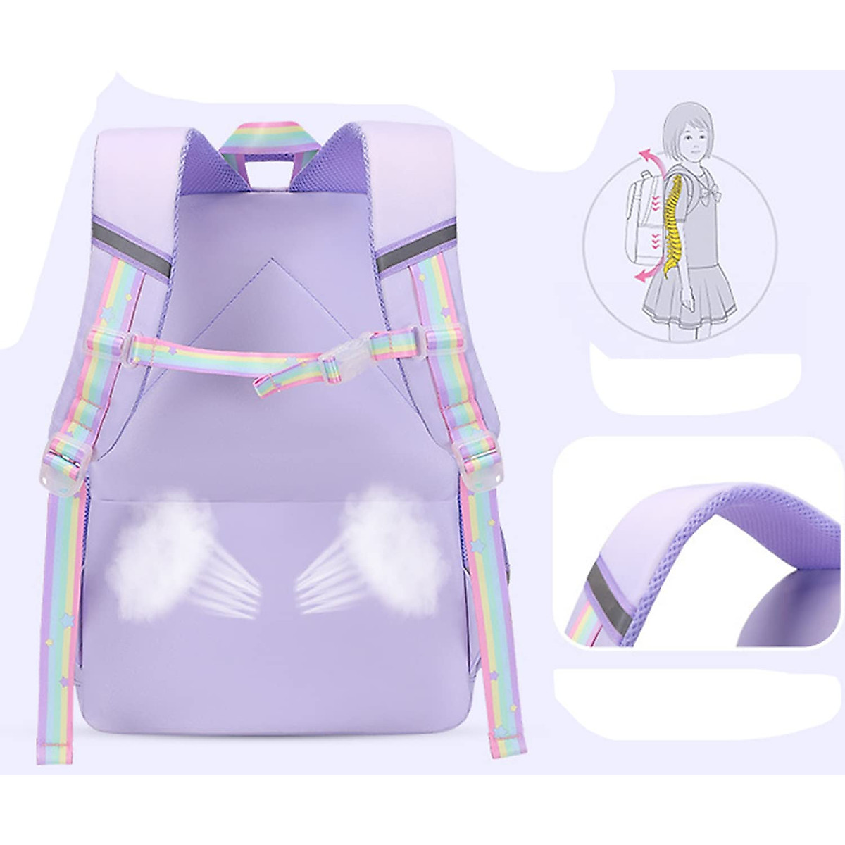 Travel Laptop Backpack Unicorn Waterproof Backpack School Laptop Bag Blue Medium