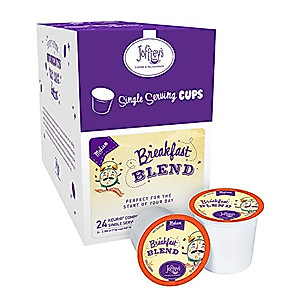 Joffrey's Coffee - Breakfast Blend, Rich Coffee Blend, Artisan Medium Roast, Arabica Coffee Beans, Smooth-Bodied Blend, Balanced Flavor & Aroma, Keurig 2.0 Compatible (Single Serve Cup, 24 Count)