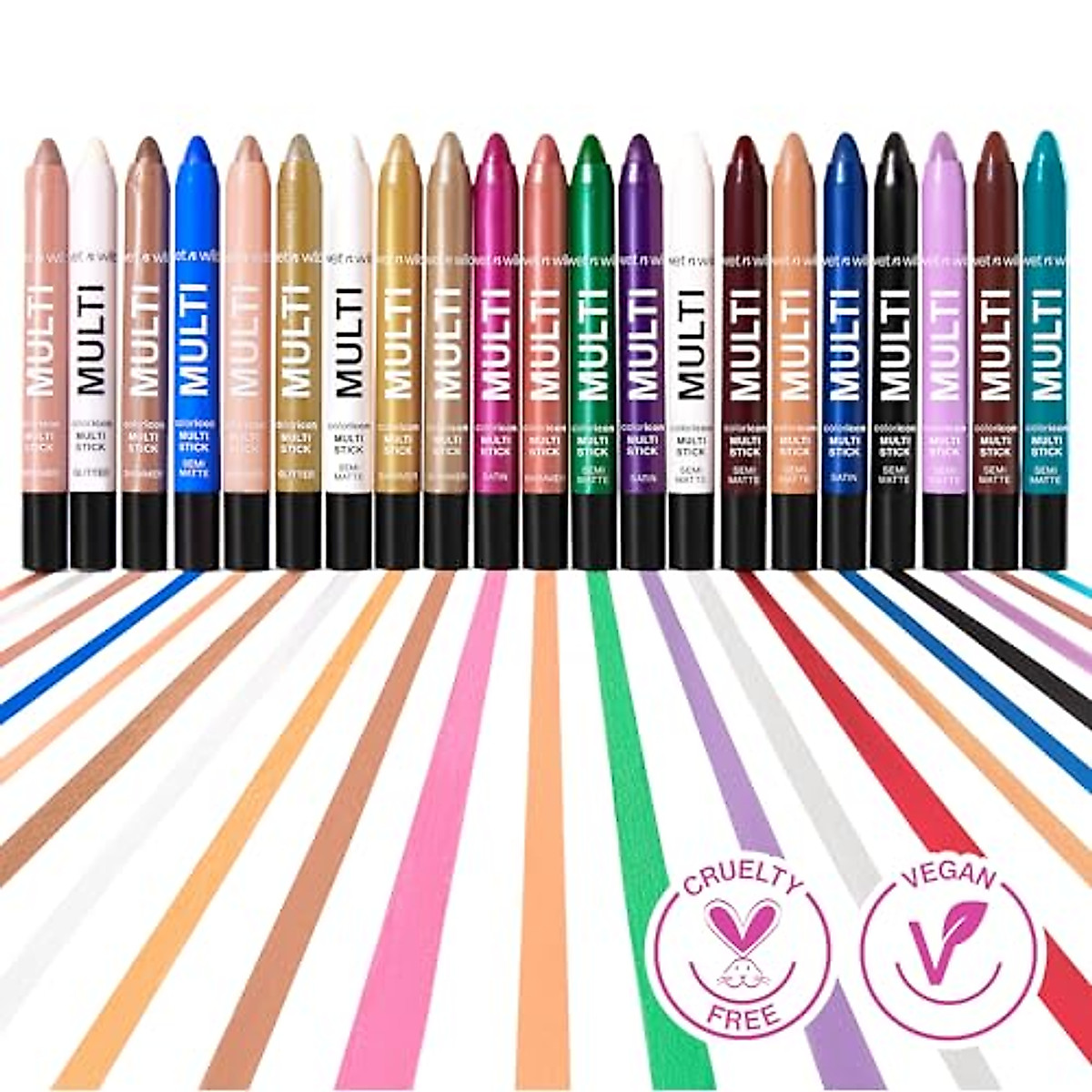 wet n wild Color Icon Cream Eyeliner Eyeshadow Multi-Stick, Moisturizing, Nourishing Velvety Cream-to-Powder Buildable & Blendable Formula, Cruelty-Free & Vegan - Poppy-lar
