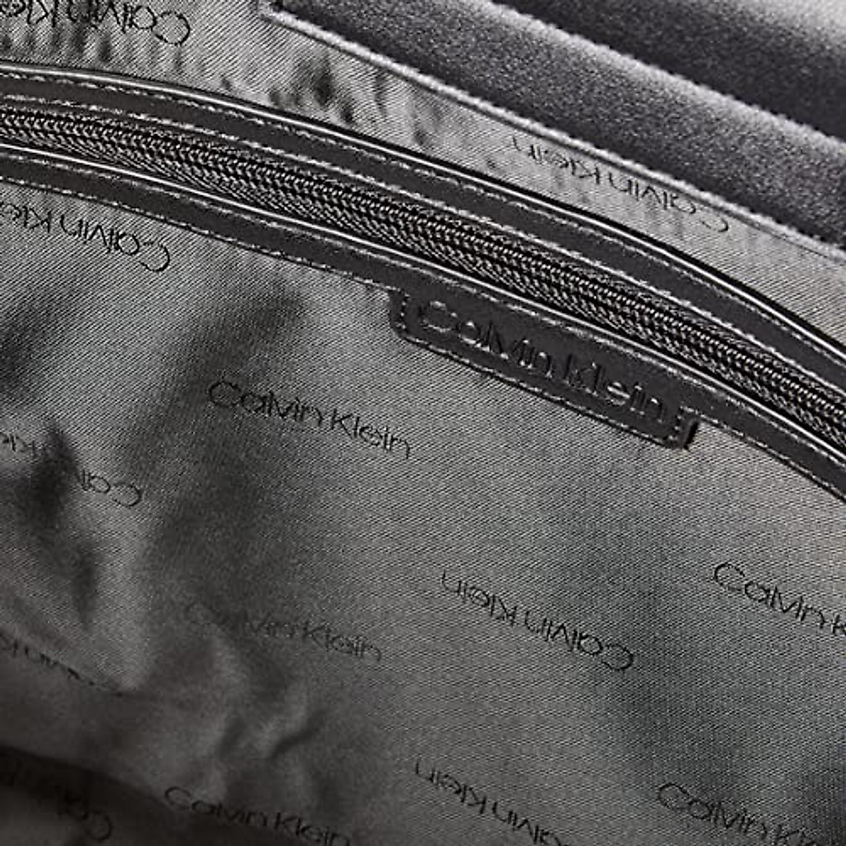 Calvin Klein Jade Tailored Tote, Black/Silver,One Size