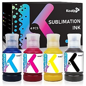 Koala Premium Sublimation Ink for ET Series Inkjet Printers ET-2400 ET-2800 ET-2803 ET-2850 ET-2720 ET-2760 ET-4800 ET-3760 ET-7720 ET-15000 /Upgrade Version/Auto-Fill