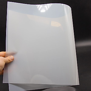 7mil Blank Mylar Sheets for Stencil,10PCS 12X24 inch Milky Translucent PET Blank Stencils Sheets, Template Material for Cutting Machines, Laser Cutting, Food-Safe Craft Plastic