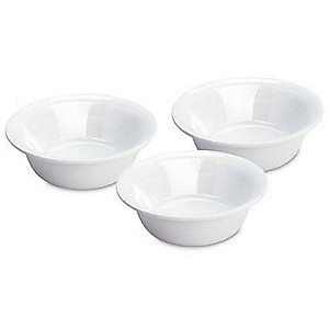 STERILITE Plastic BOWL SET, 3-Pack, White