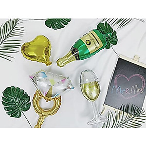 Wedding Decorations,Mr & Mrs Banner, Photo Banner and Set of 12+5 distinctive Balloons for Wedding/Anniversary/Engagement/Valentines Day Party