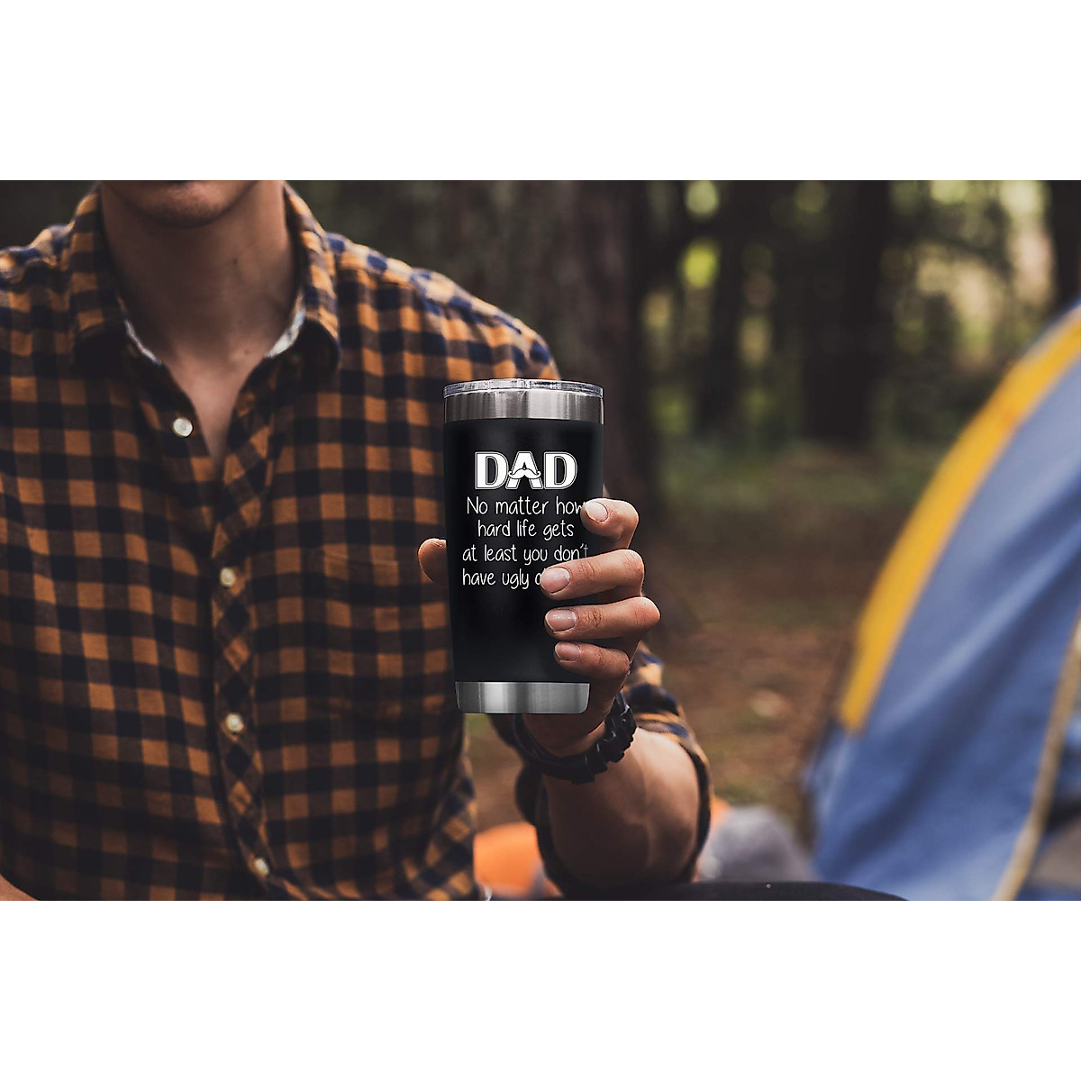NewEleven Gifts For Dad - Birthday Gifts For Dad From Daughter, Son, Kids - Husband Gifts - Unique Birthday Present Ideas For Father, Husband, New Dad, Bonus Dad From Daughter, Son - 20 Oz Tumbler