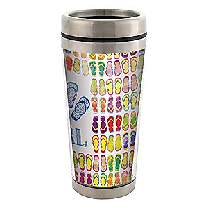 Flip Flop Kind of Girl Stainless Steel 16 oz Travel Mug with Lid