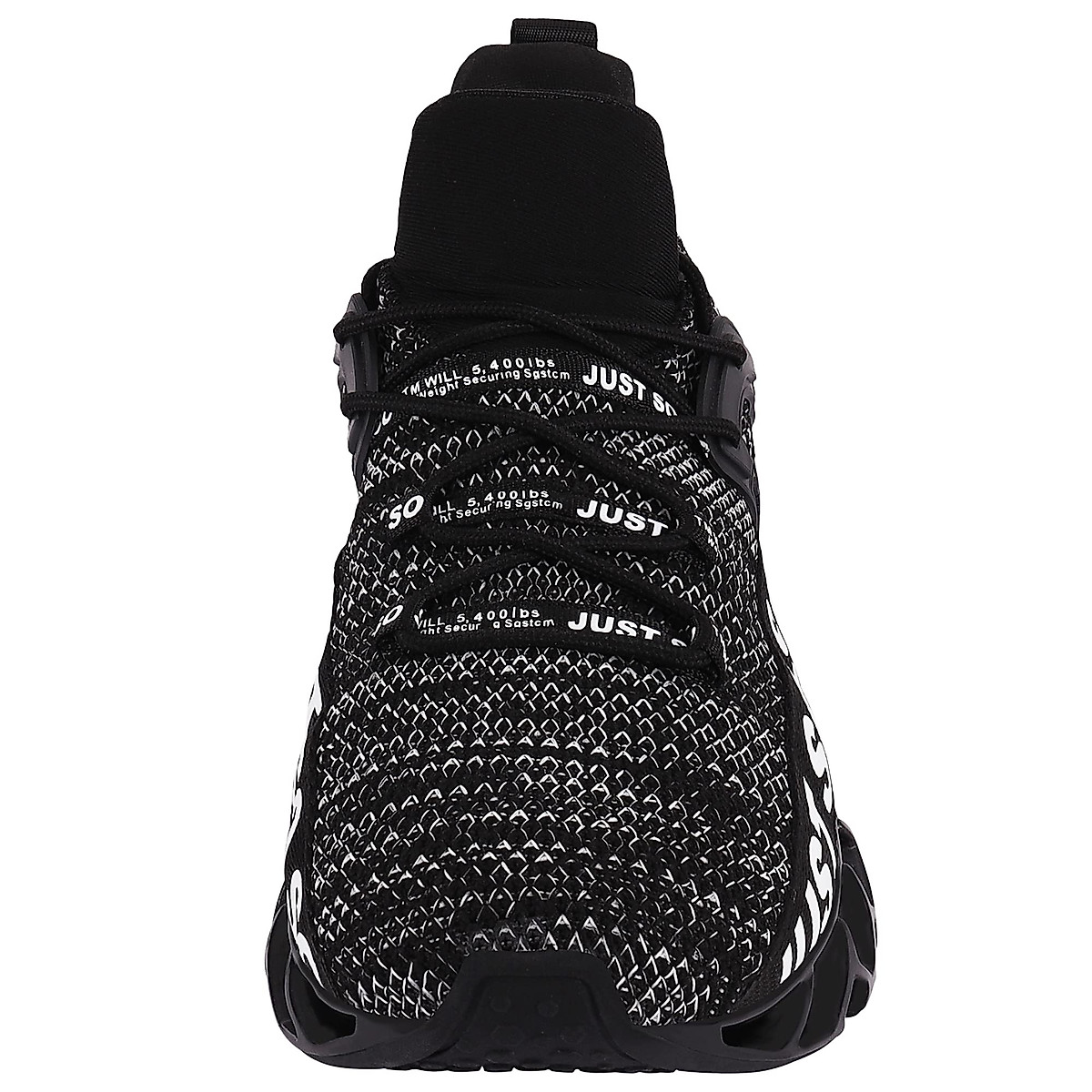 JSLEAP Womens Running Shoes Athletic Walking Sneakers Sports Tennis Shoes,Striped#Black,US 9.5