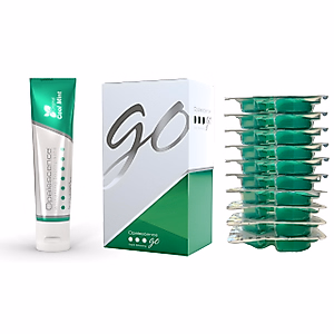 Opalescence Whitening Bundle - Opalescence Go 15% Hydrogen Peroxide Prefilled Whitening Trays and Whitening Toothpaste - Mint Flavor 5194-5166