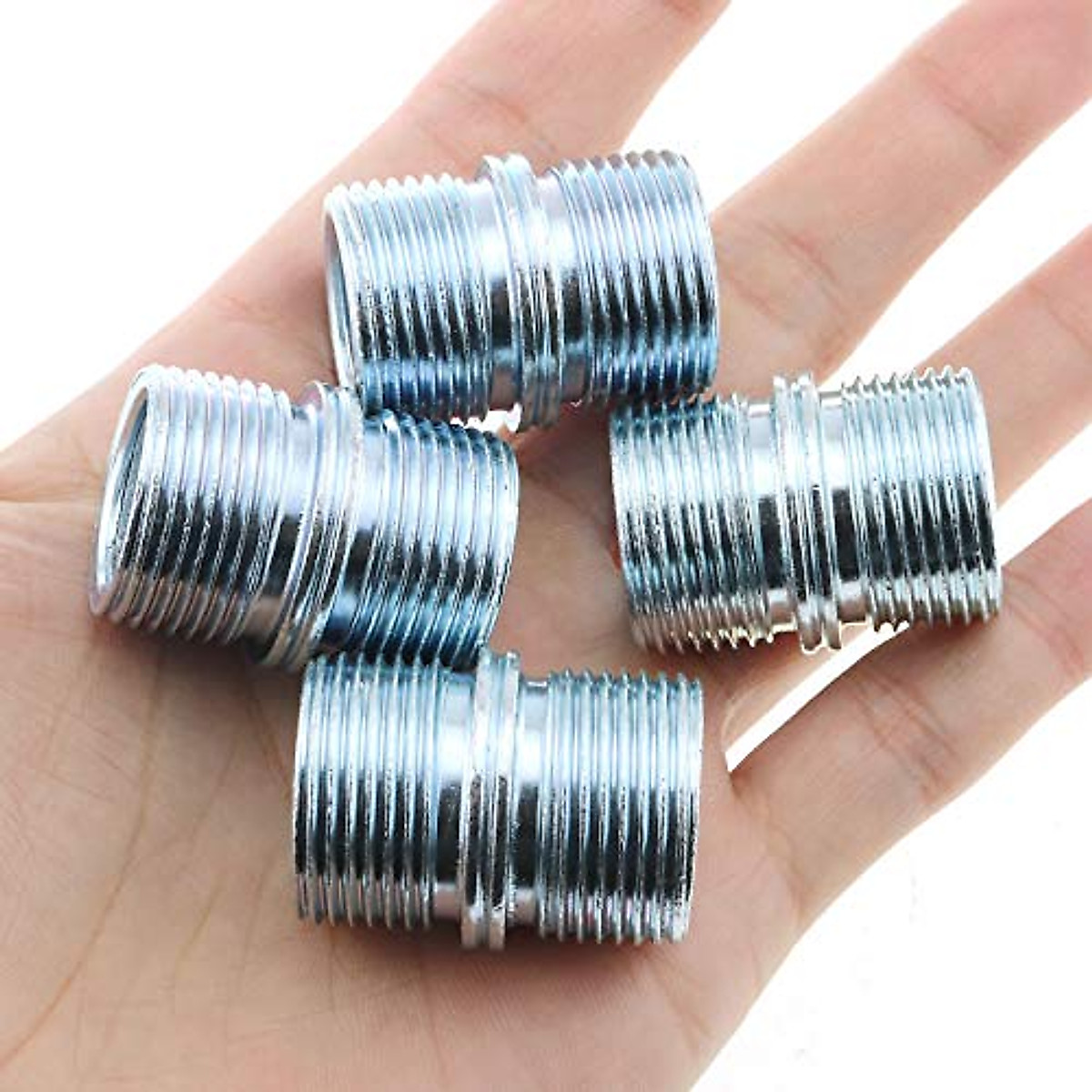 E-outstanding Metal Rack Connector 4pcs 1Inch/25.4mm Wire Rack Shelve Unit Pole Connector Storage Shelf Shelving Holder Connection Nuts Replacement Parts (ID: 16mm, OD: 23mm)