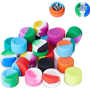 Gentcy Silicone 3ml Lots Silicone Container Box 18 colors 100pcs
