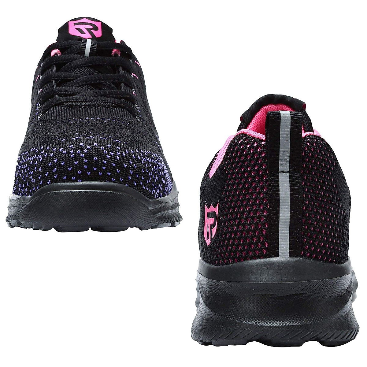 LARNMERN Steel Toe Shoes Women Tennis Comfortable Sneakers Work Lightweight Sneaker Safety Ladies Puncture Proof Women's Shoe 112K(9 Women, Purple)