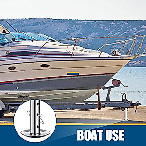 Trailer Jack Base Feet 2 Pcs Adjustable Jack Stand Drop Leg Fit Inner Diameter 2 Inch Jacks Foot Pad Insert RV Camper Accessories