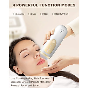 GERCY Laser Hair Removal for Women Permanent, Painless at-Home IPL Hair Removal Device Upgraded to 999,999 Flashes, 5 Level Energy Adjustable & 6 Flash Modes for Beautify Skin, Face, Body, Bikini
