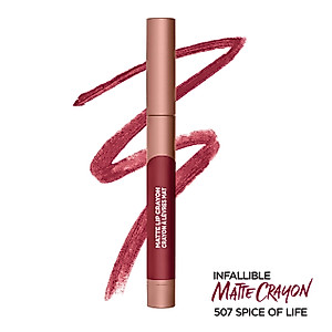 L’Oréal Paris Infallible Matte Lip Crayon, Spice Of Life (Packaging May Vary)