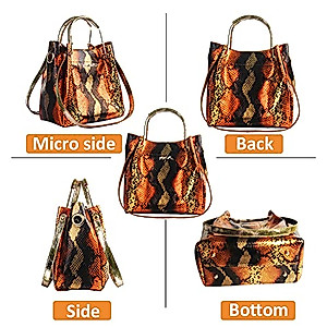 MEL JUN Genuine Leather Handbags for Women, Fashion Women's Purses and Handbags Work Tote Bag Shoulder Crossbody Bags -Gold