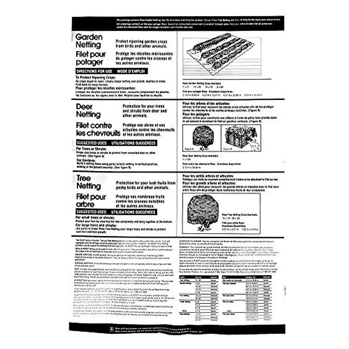 Ross 15720, Garden Netting, For Garden and Yard Use, 14’ X 45’, Black