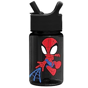 Simple Modern Marvel Kids Water Bottle Plastic BPA-Free Tritan Cup with Leak Proof Straw Lid | Reusable and Durable for Toddlers, Boys | Summit Collection | 12oz, Spidey Kid