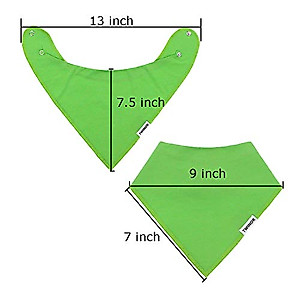 TWINOR 10 Pack Baby Bibs Plain Baby Bandana Drool Bibs for Drooling and Teething, Super Absorbent&Soft Bibs for Baby Boys and Girls