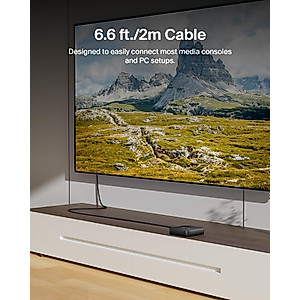 Belkin Ultra HD HDMI 2.1 Cable 6.6FT/2M, 4K Ultra High Speed HDMI Cable, 48Gbps HDMI 2.1 Cord, Dolby Vision HDR & 8K @60Hz, 10K Streaming - Compatible w/ Playstation, PS4, PS5, Xbox Series X, & More