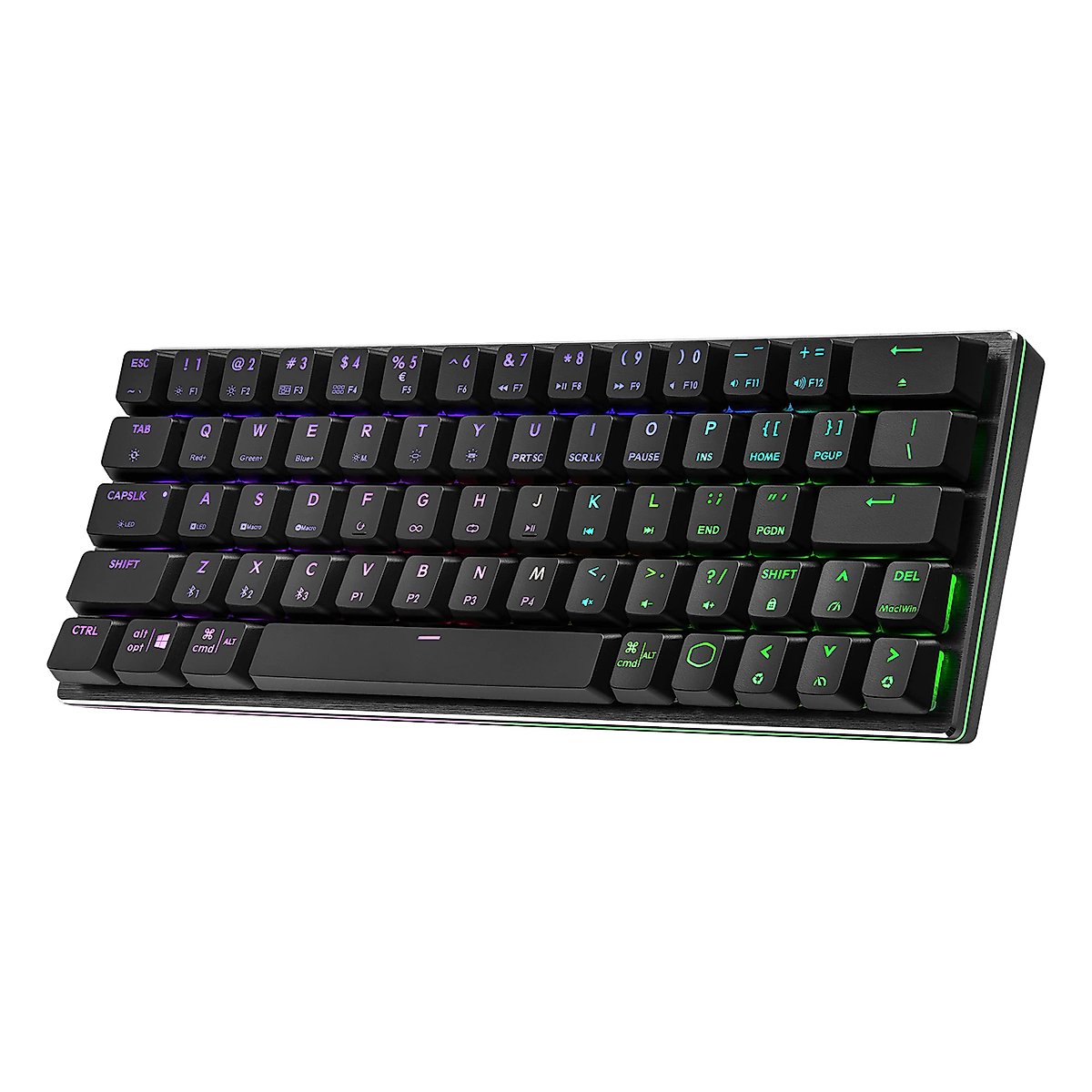 Cooler Master SK622 60% Wireless Bluetooth Space Gray Mechanical Low Profile Gaming Keyboard, Linear Red Switches, Customizable RGB, Ergonomic Design, Mac/Windows, QWERTY (SK-622-GKTR1-US)