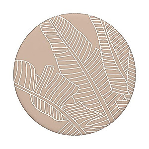 Banana Leaves Botanical Tropical Plant Boho Beige Neutral PopSockets PopGrip: Swappable Grip for Phones & Tablets