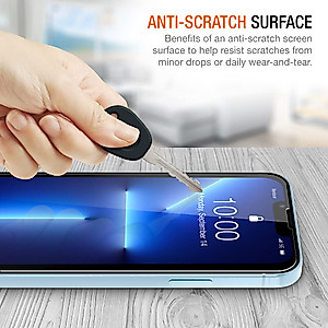 Trianium Tempered Glass Screen Protector Compatible for iPhone 13 Pro Max (2021), 3 Pack HD Glass 9H Film (w/Alignment Case Tool included)