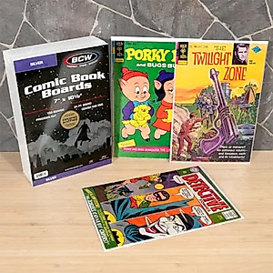 BCW Silver Age Backing Boards - 1 Pack (100 Total) | Certified Acid-Free, 7x10.5 Inches | Safeguard Your Valuable Silver and Bronze Age Comics