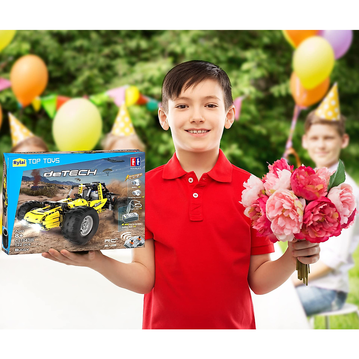 STEM Building Toys Remote Control Car Boys Girls Birthday Xmas Gifts Aged 6 7 8 9 10＋Early Science Engineering Learning Technic Sets Buggy 522 pcs