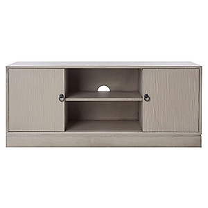 SAFAVIEH Home Collection Aliyah Greige 2-Door 1-Shelf Entertainment Media Stand up to 55" Flatscreen TV