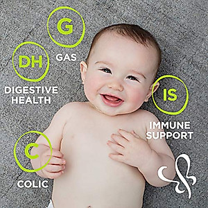 Mommy's Bliss Baby Probiotic Drops Everyday - Gas, Constipation, Colic Symptom Relief - Newborns & Up - Natural, Flavorless, 0.34 Fl Oz