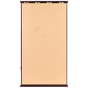 DisplayGifts Solid Wood Shot Glass Shooter Display Case Holder Cabinet Wall Rack Hinged Glass Door 56 Slot Cherry Finish