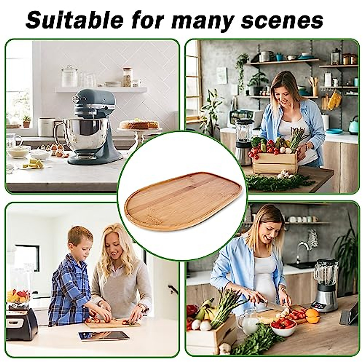 Bamboo Stand Mixer Sliding Mat: Bamboo Mixer Slider Fit for 4.5-5 Qt Stand Mixer, Mixer Appliance Moving Tray, Kitchen Countertop Storage Mover Sliding Caddy, Kitchen Aid Mixers Accessories
