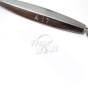 5pcs Fish WOW!® 2oz Diamond Jig Chrome jigs with a Treble Hook