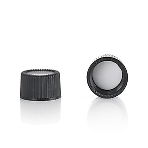 MagnaKoys 3 Dram Amber or Clear Glass Vials w/Polycone Foil Teflon Foam Liner Caps or Droppers (3 Dram w/Standard Liner Cap, Amber, 3)