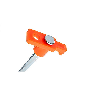 SE 10” Metal Twisted Tent Pegs with Orange Plastic Stoppers (10-Pack) - 909NRC-T10